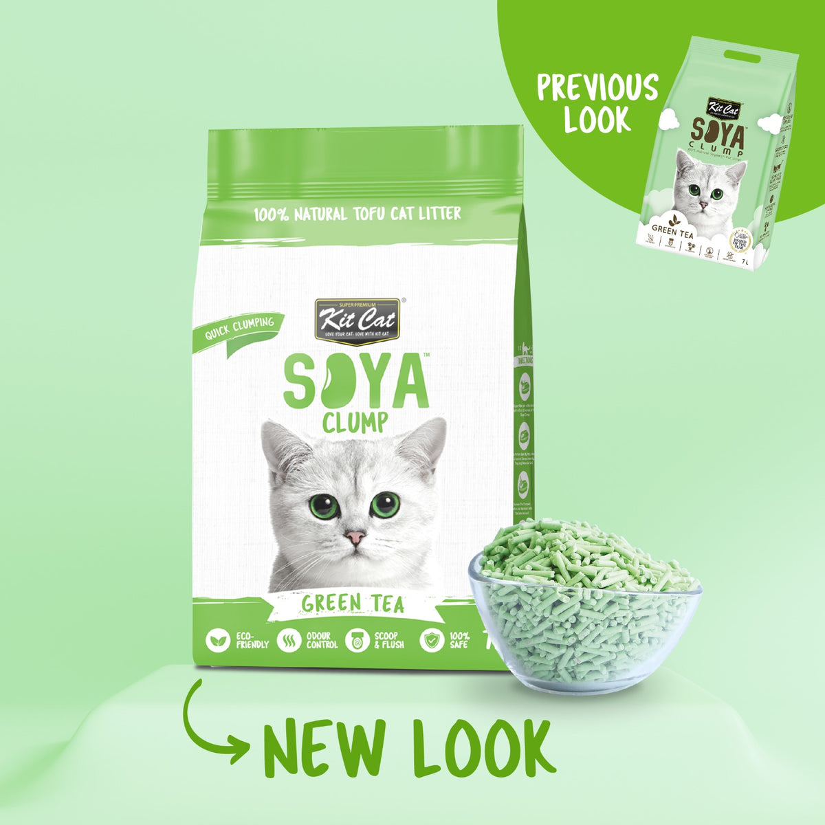 KitCat Soya Clump Green Tea Cat Litter 7L — Cats Garage