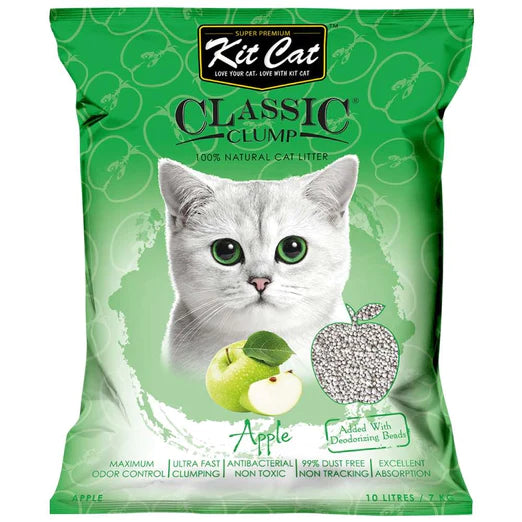 KitCat Classic Clump Apple Clay Cat Litter 10L — Cats Garage