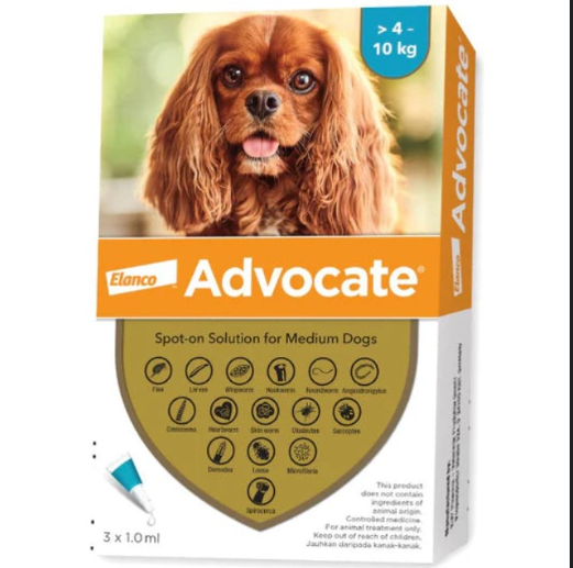 Elanco Advocate Spot-on Solution for Dogs 3Pcs/box (4 Types) — Cats Garage