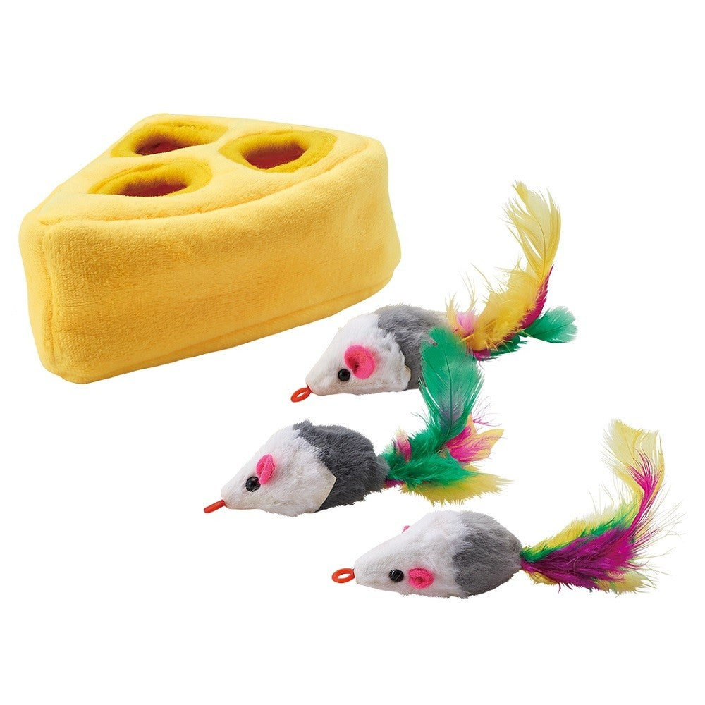 Marukan Panic Mouse in Cheese Soft Toys for Cats — Cats Garage