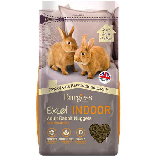 Burgess Excel Indoor Adult Rabbit Nuggets Rabbit Pellet Food 1.5kg ...