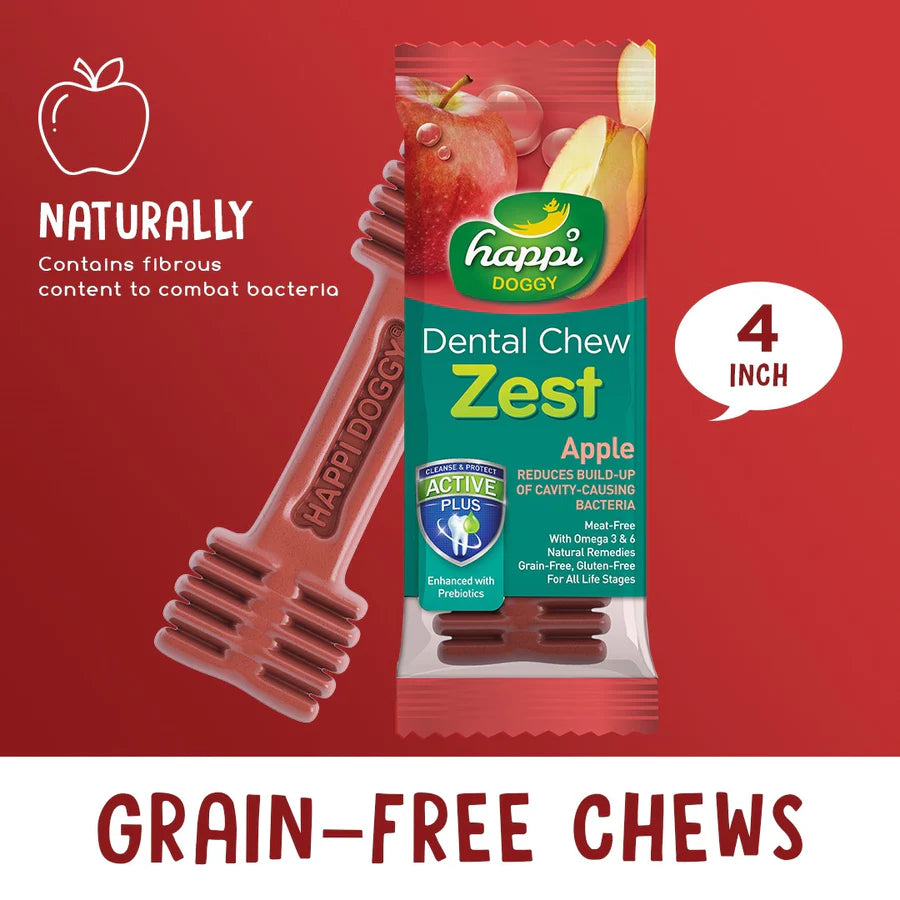 Happi Doggy Zest Apple Dental Dog Chew 150g — Cats Garage