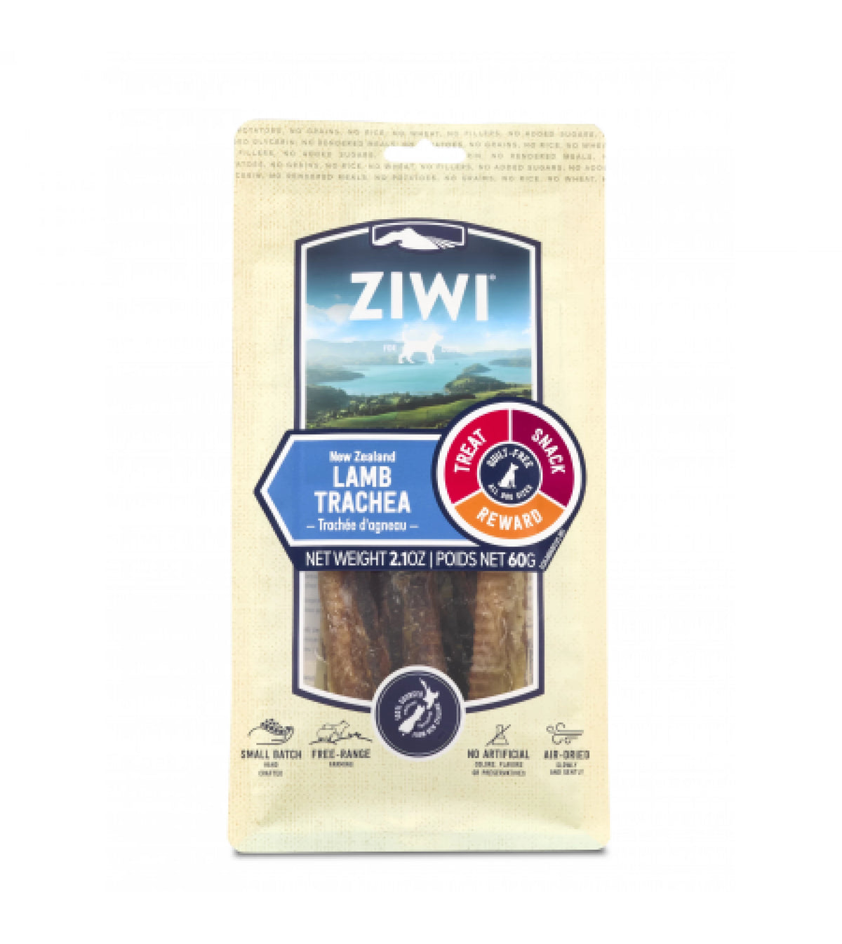 Ziwi Peak Air Dried Lamb Trachea Oral Chews Dog Treats 60g — Cats Garage