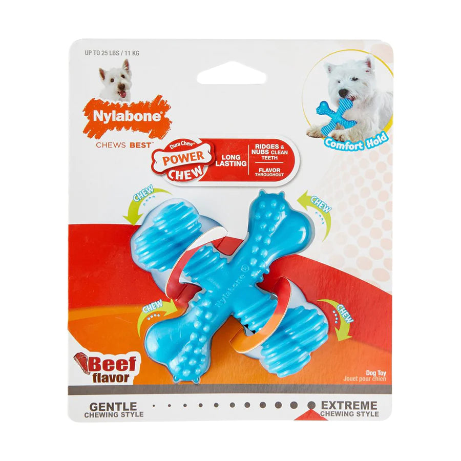 Nylabone Dura Chew Power Chew Power X Bone Beef Regular — Cats Garage