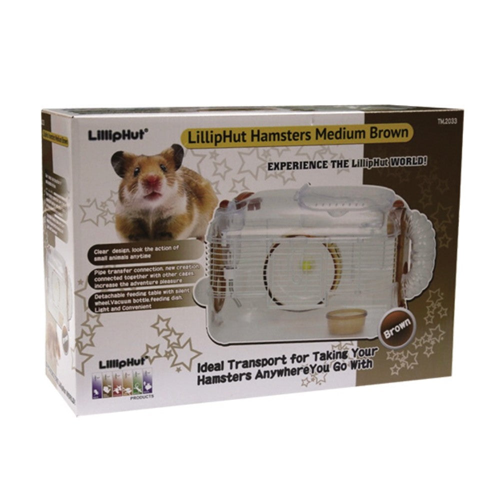 Wild Sanko LillipHut Hamster Medium Brown Cage — Cats Garage